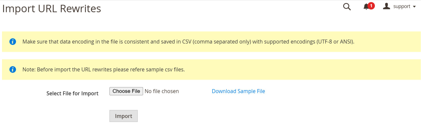 Import Export URL Rewrites Extension for Magento 2